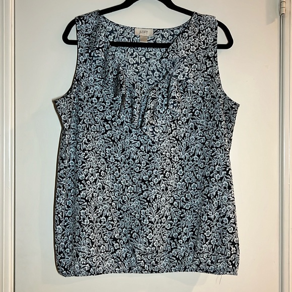 LOFT | Tops | Loft Womens Sleeveless Blouses Vneck With Ruffle | Poshmark